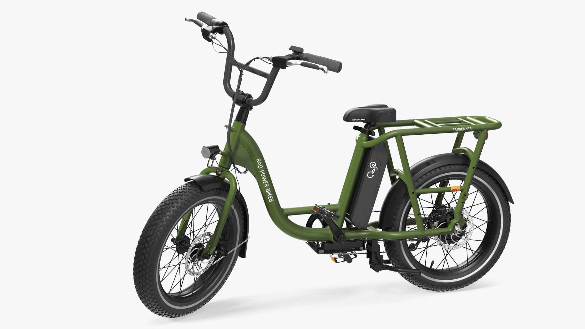 3D Two-Wheel Electric RadRunner Bike Green Rigged For Cinema 4D Model ...