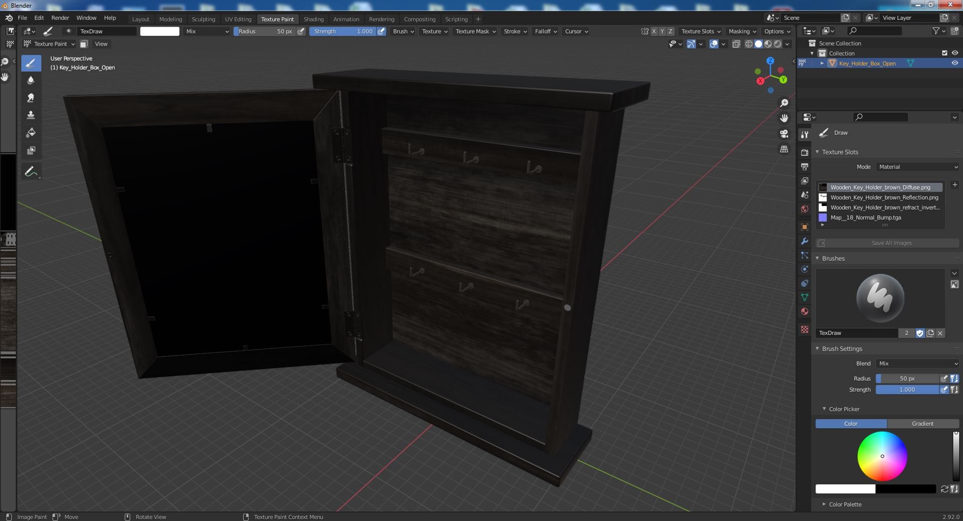 Key Holder Box Open 3D Model - TurboSquid 1817826