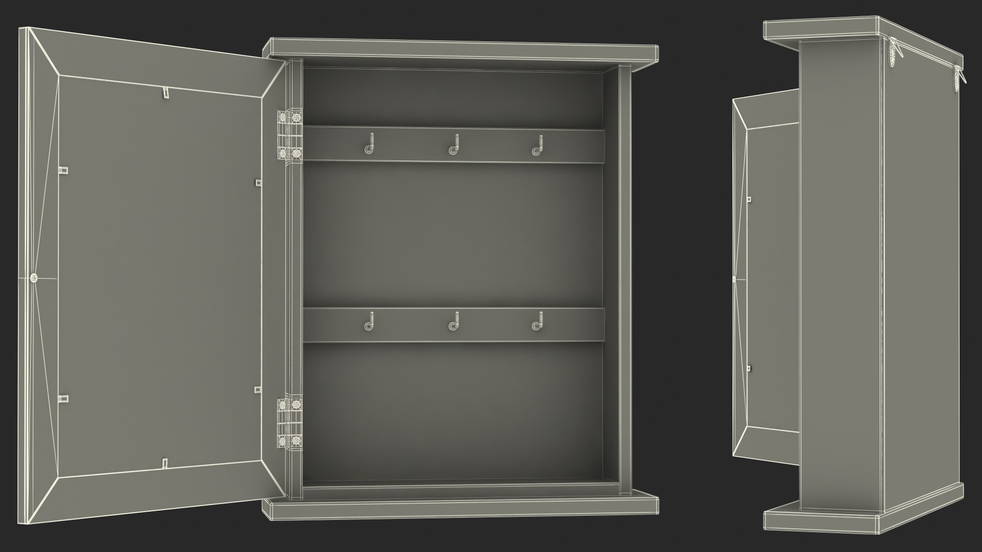 Key Holder Box Open 3D Model - TurboSquid 1817826