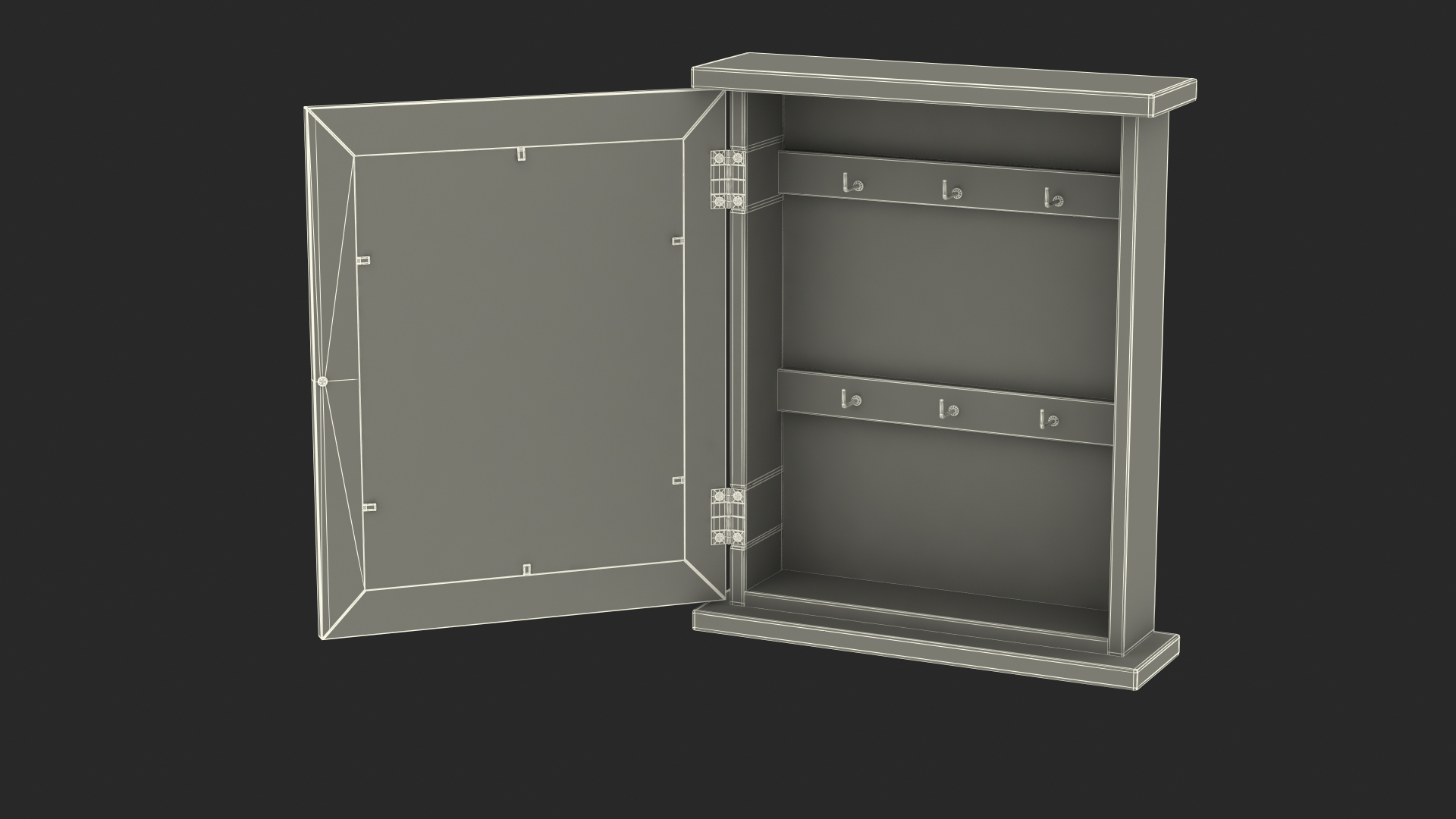 Key Holder Box Open 3D Model - TurboSquid 1817826