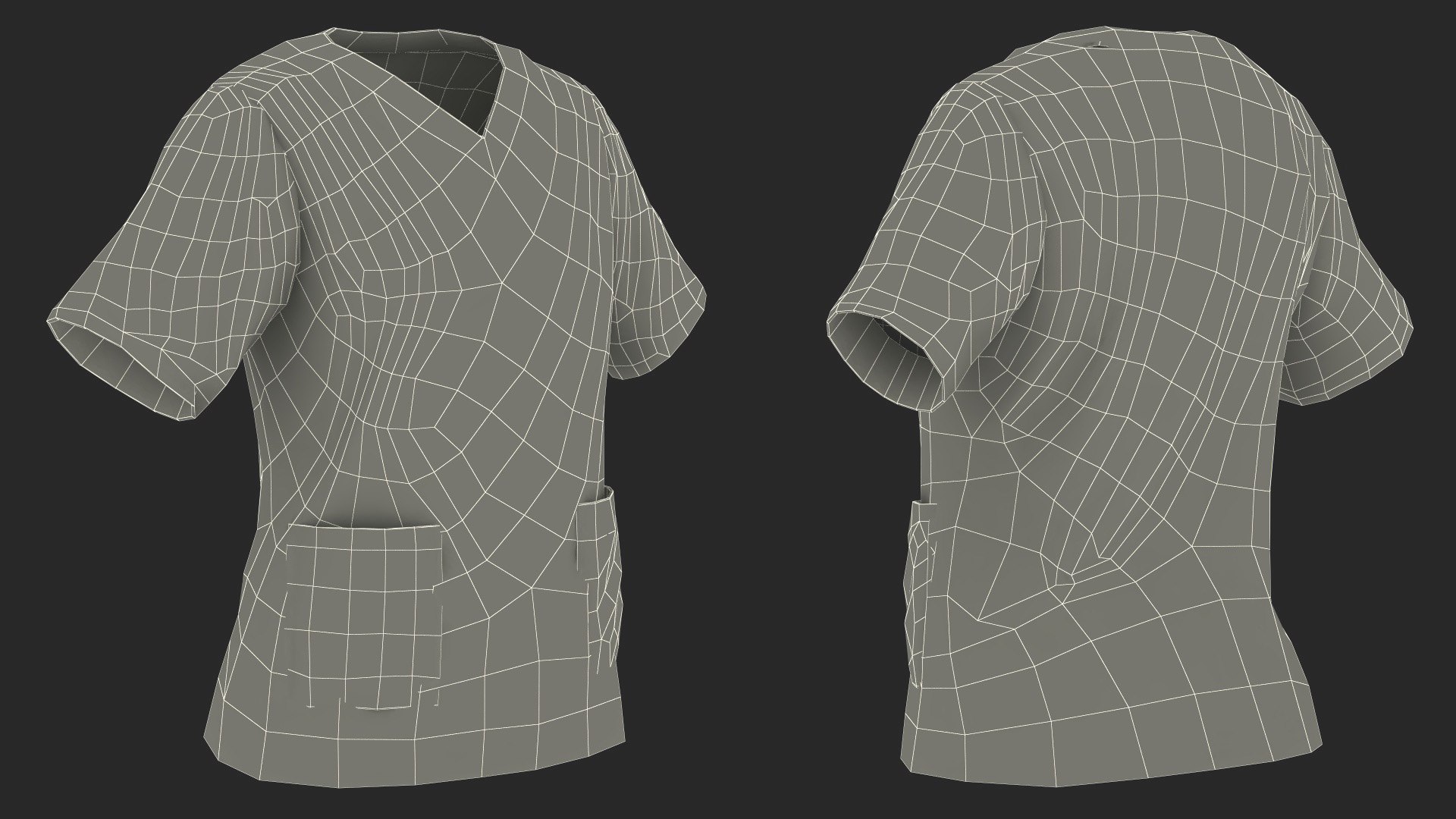Medical Scrubs Top With Bloodstains 3D Model - TurboSquid 2191822
