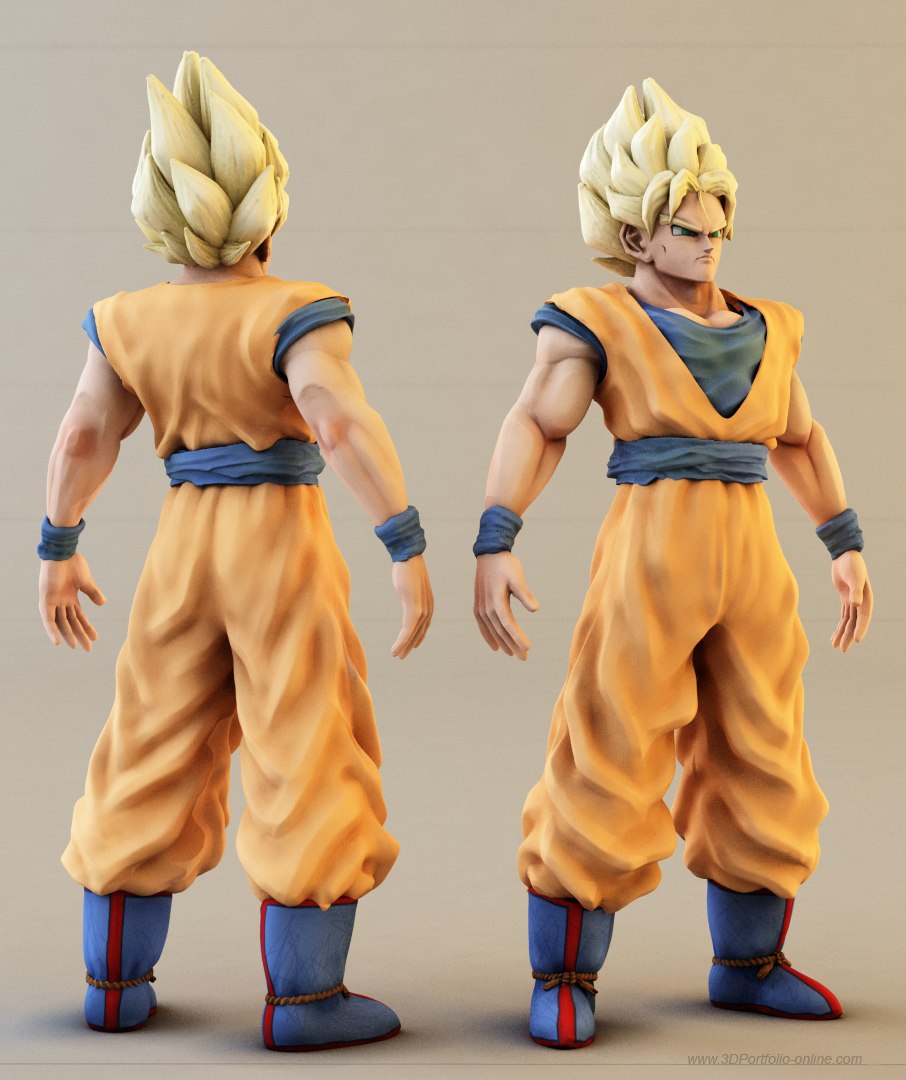3d Goku Animation Model