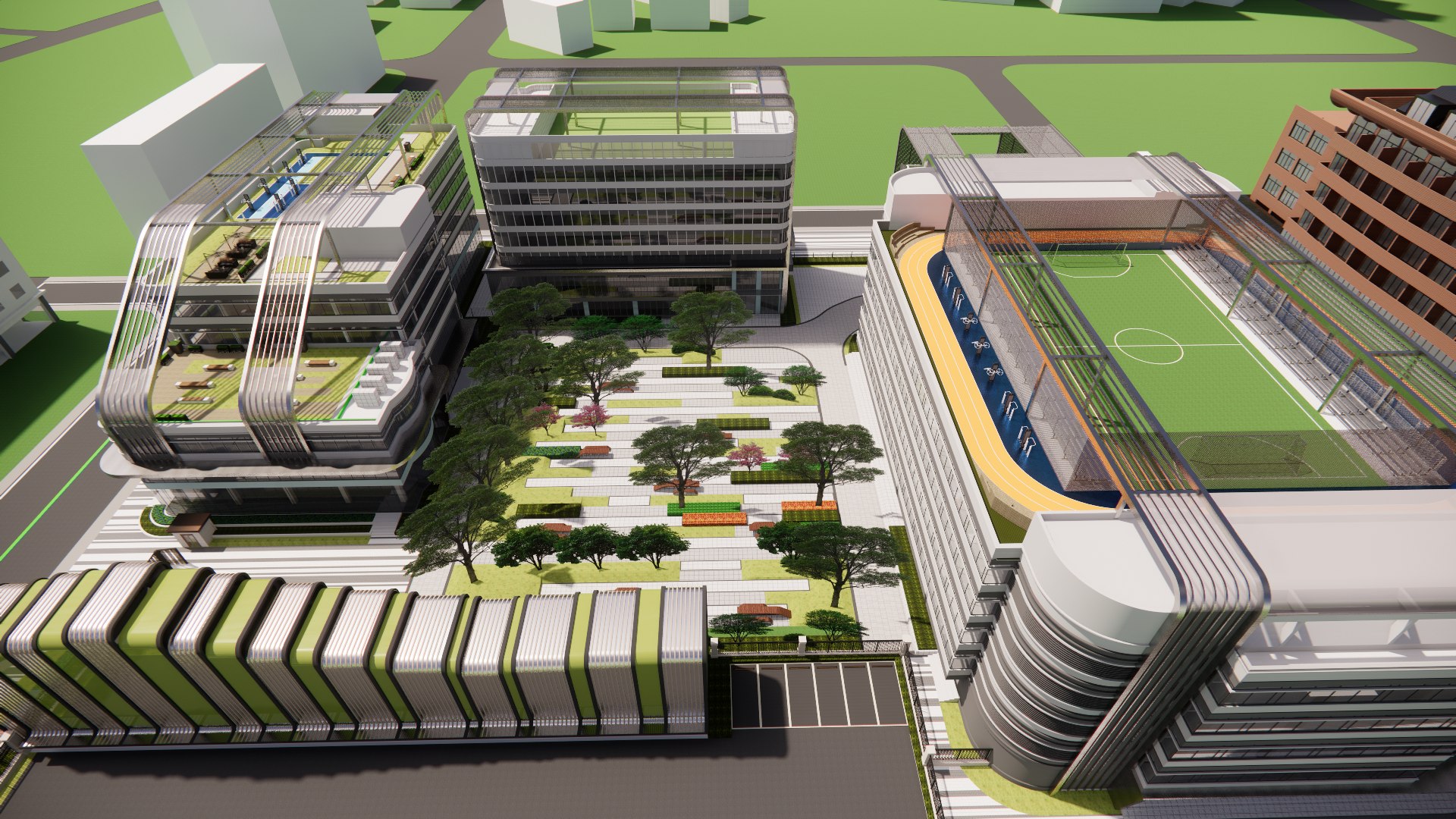 Modern City Block -A20 3D Model - TurboSquid 2380486