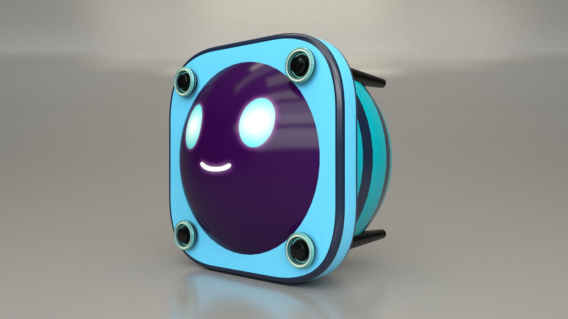 8 Piece Cute Robot Head Model - TurboSquid 1789205