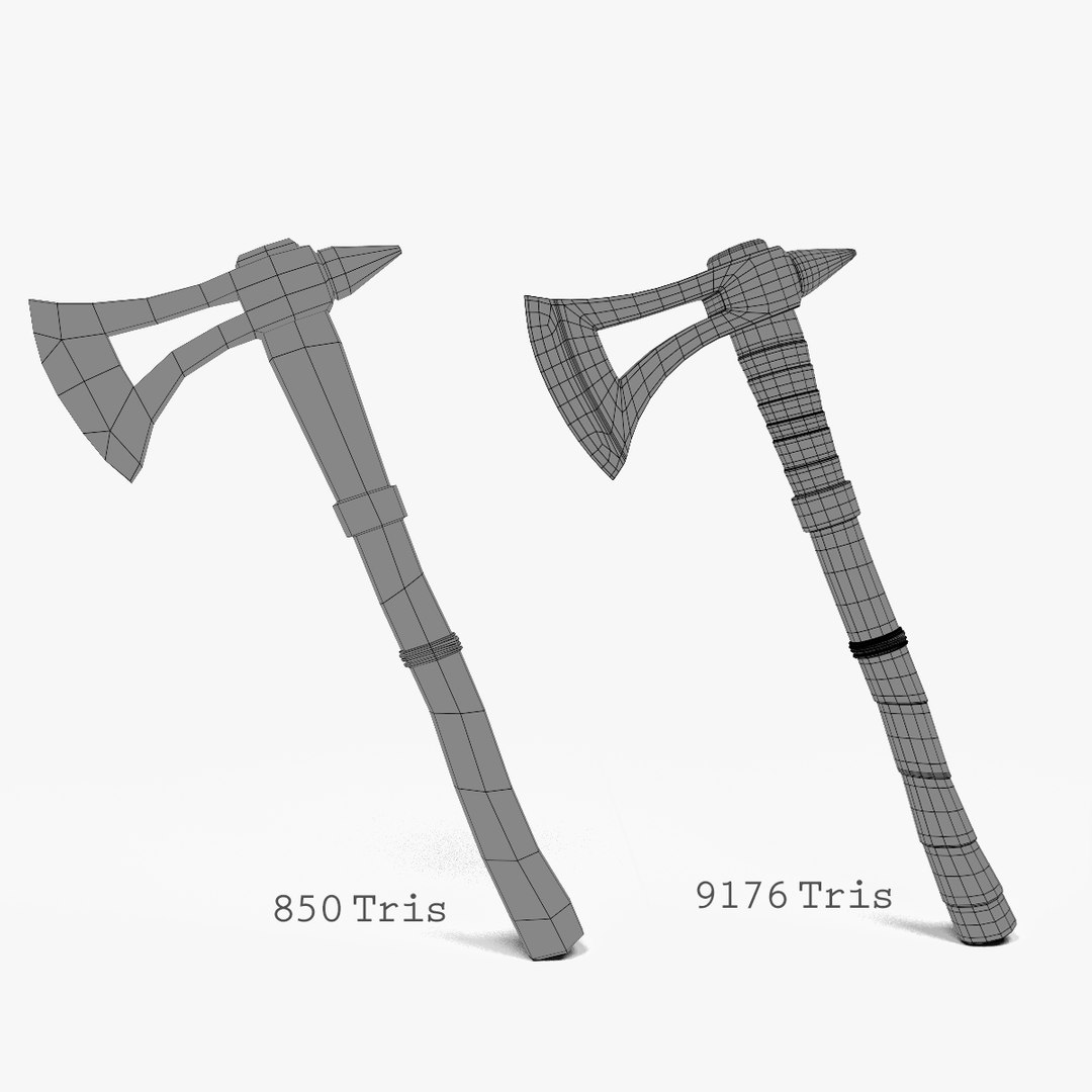 3D Model Stylized Cartoon Axes - TurboSquid 1470331