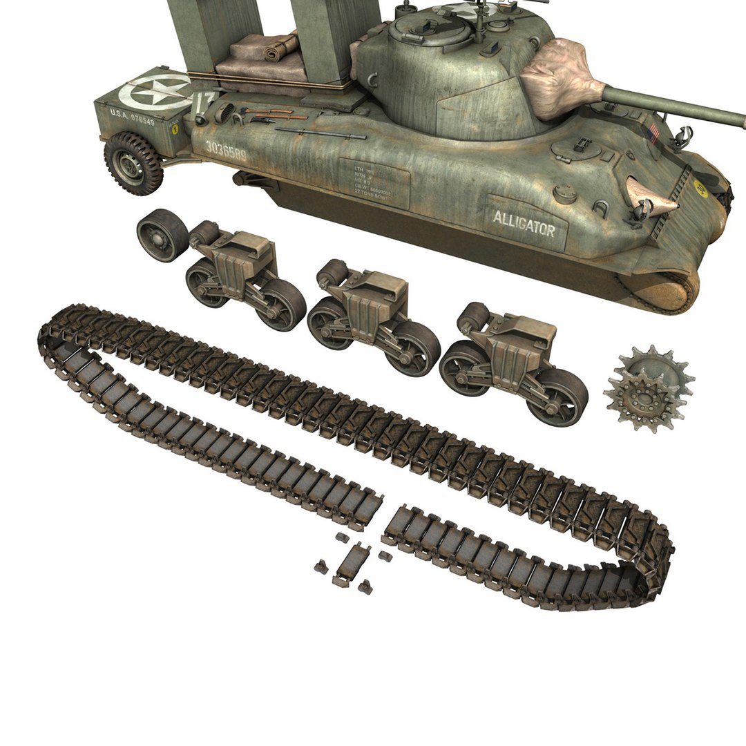3d Model M4a1 Sherman Alligator Tank