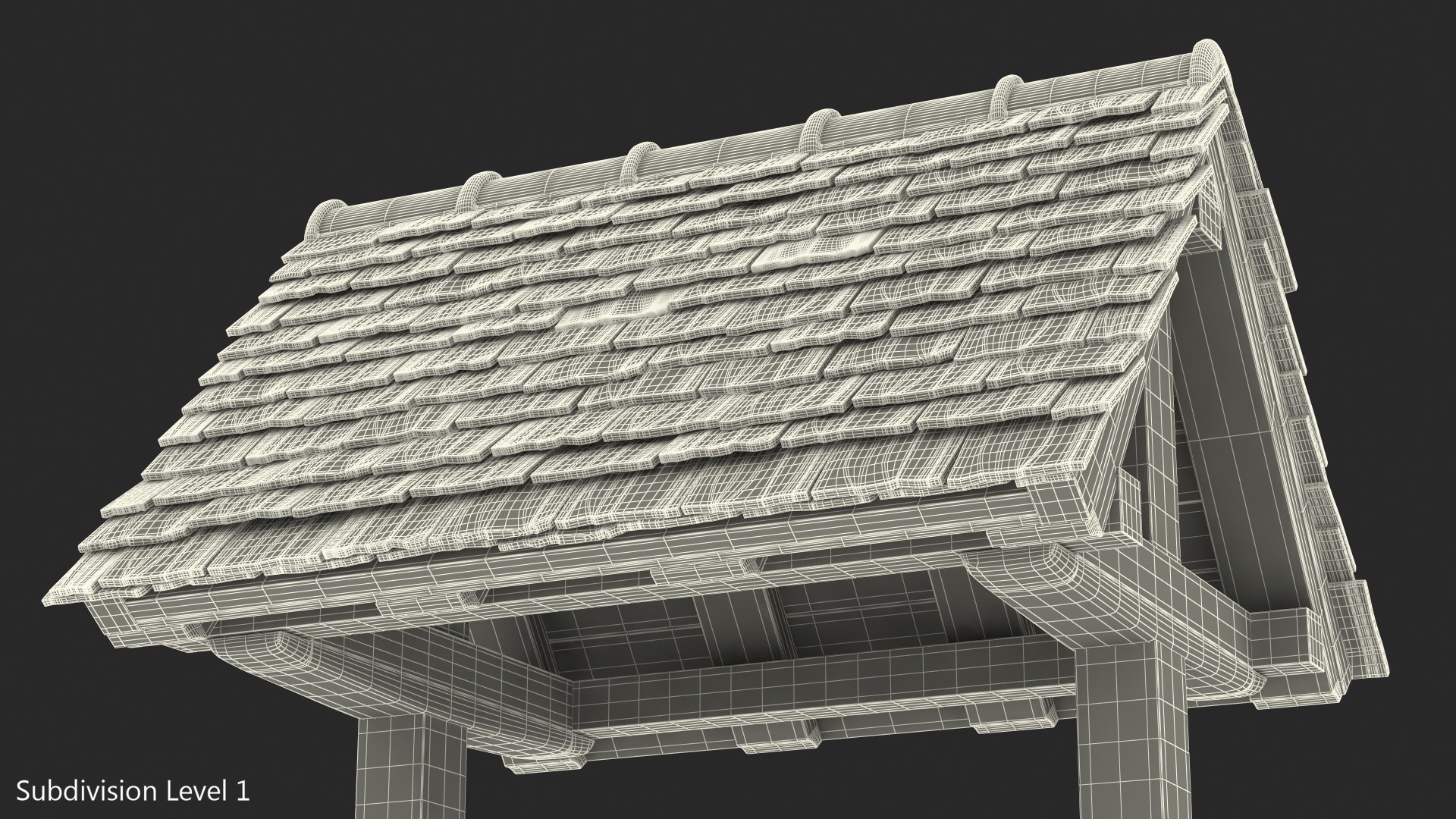 3D Roof Tile Model - TurboSquid 1436203