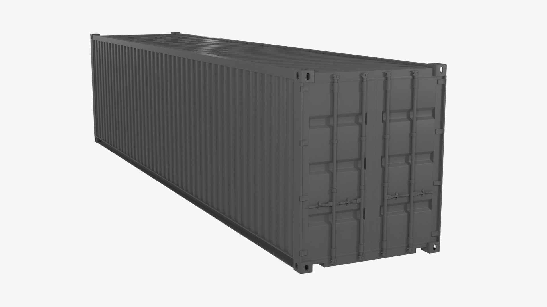 3D Container 40 HQ 001 Model - TurboSquid 2033500