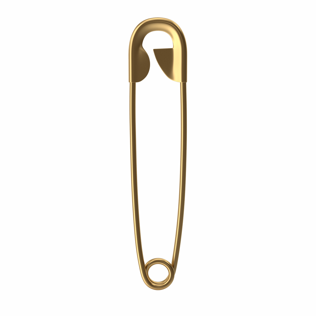 3D Model Gold Safety Pin - TurboSquid 2006400