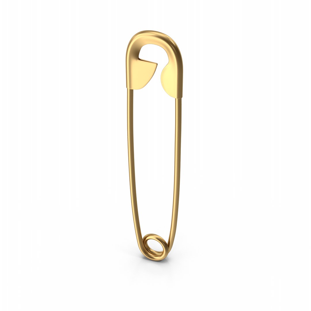 3D Model Gold Safety Pin - TurboSquid 2006400
