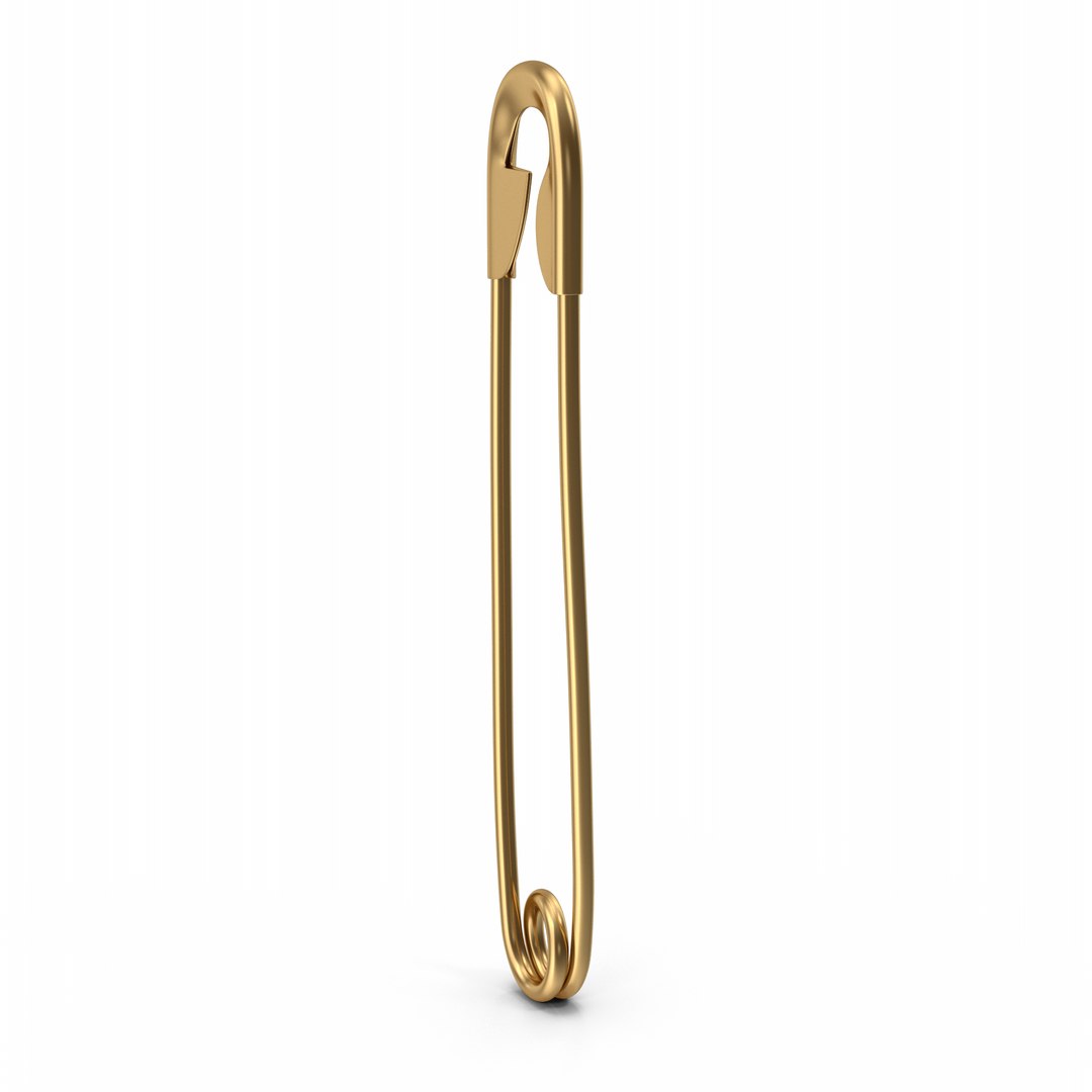 3D Model Gold Safety Pin - TurboSquid 2006400