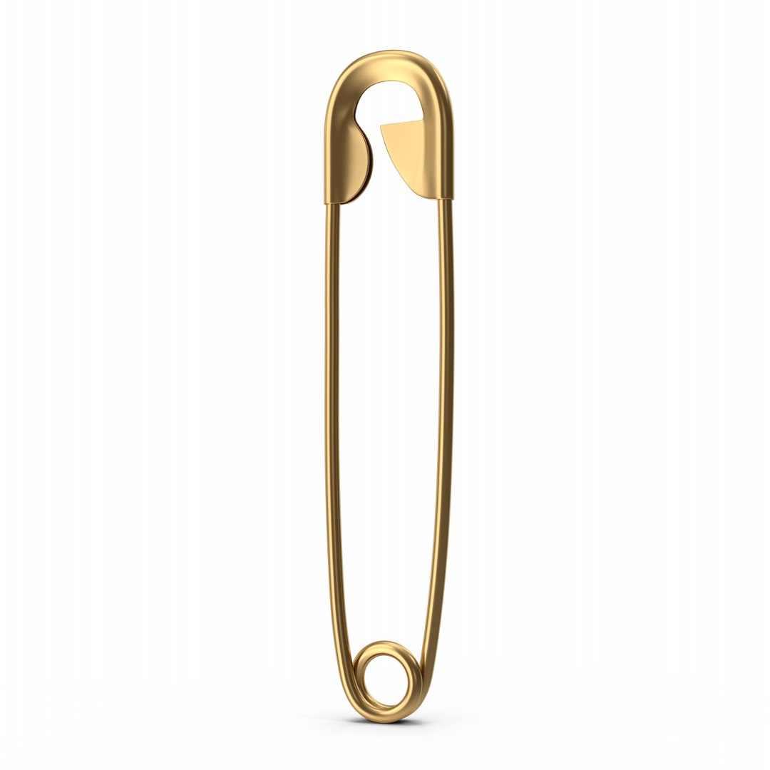 3D Model Gold Safety Pin - TurboSquid 2006400