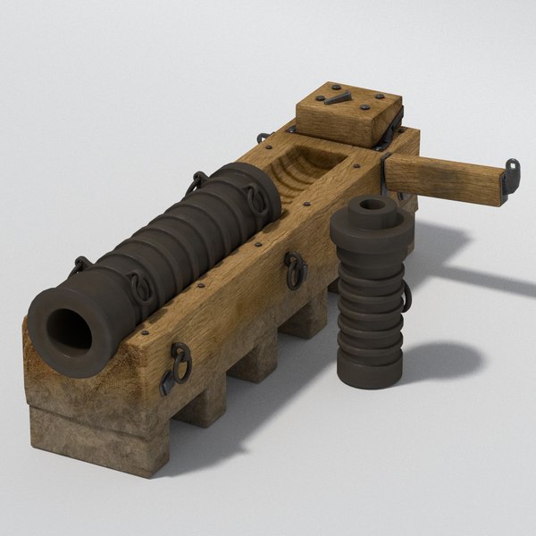 3d model bombard weapon