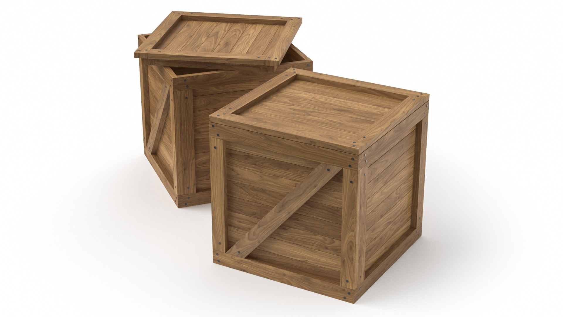 3D Wooden Containers Collection - TurboSquid 2162530