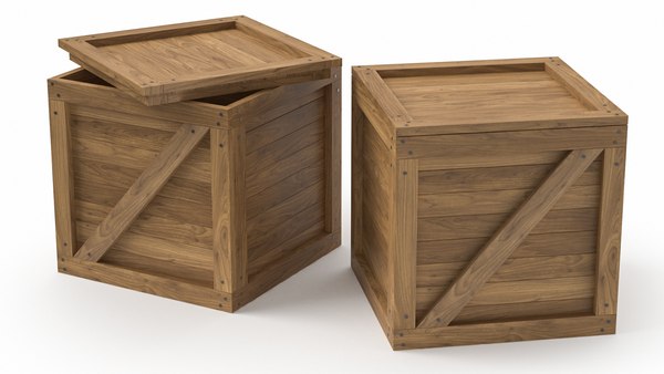 modelo 3d Colección de contenedores de madera - TurboSquid 2162530