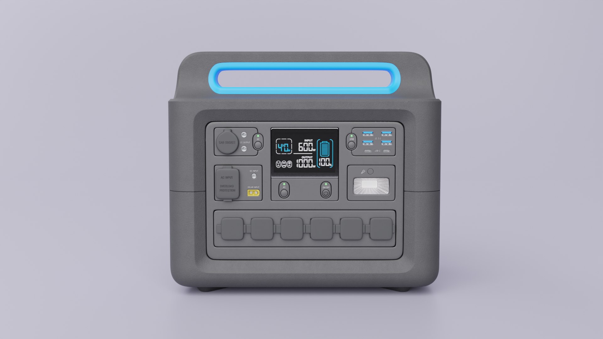 3D Portable Power Station And Solar Panel Model - TurboSquid 2223787