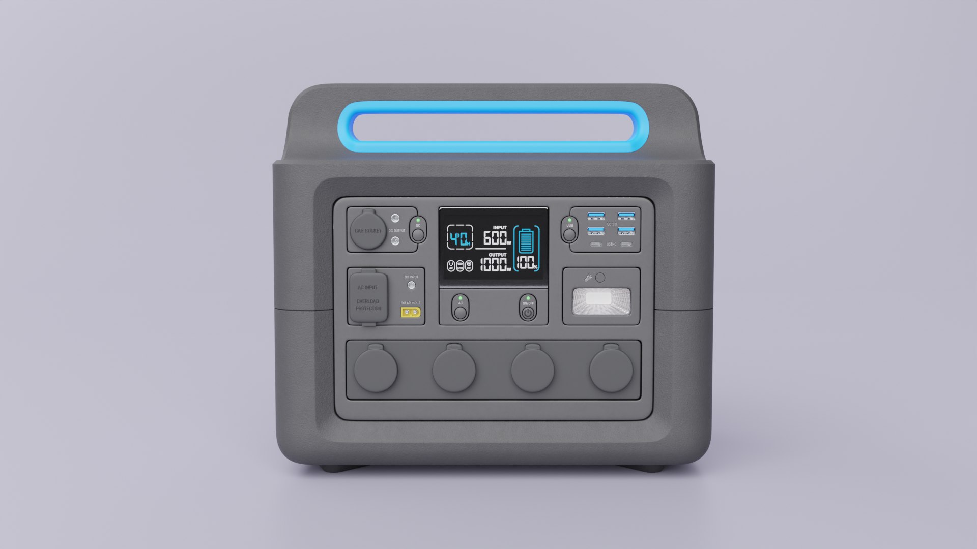 3D Portable Power Station And Solar Panel Model - TurboSquid 2223787