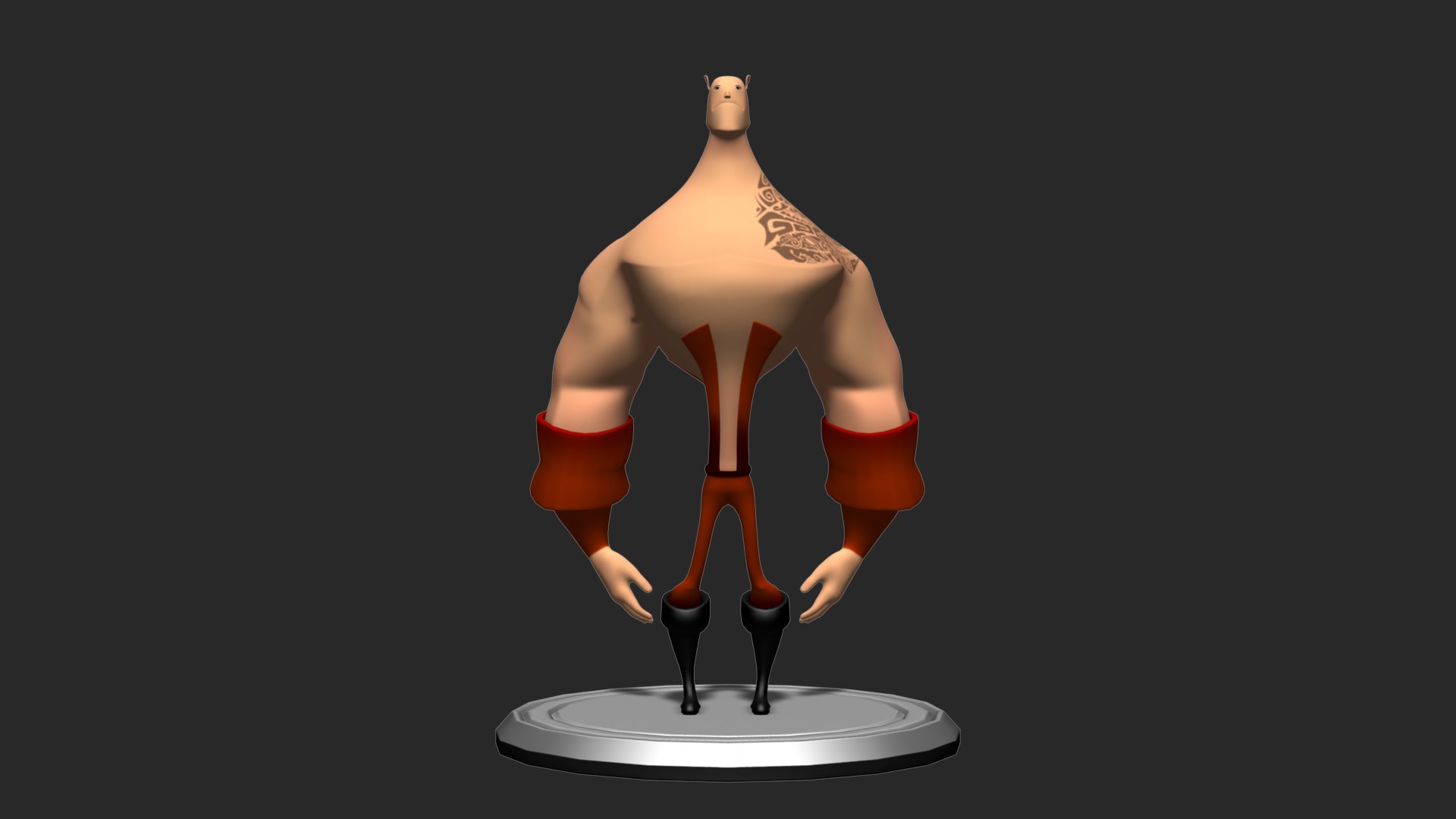 Cartoon bodybuilder character 3D - TurboSquid 1830661