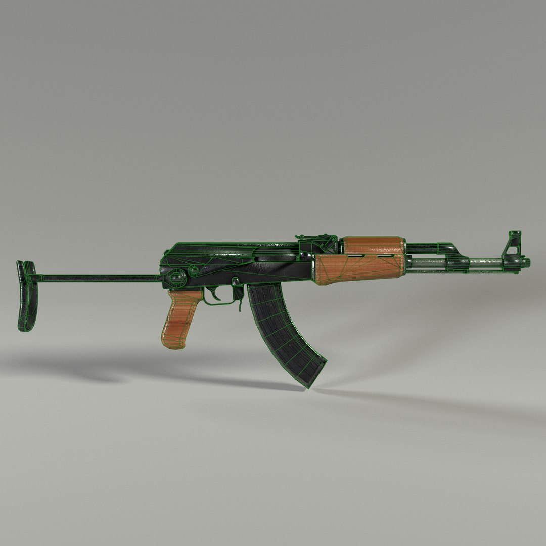 3D Akms Rifle Model - TurboSquid 1334840