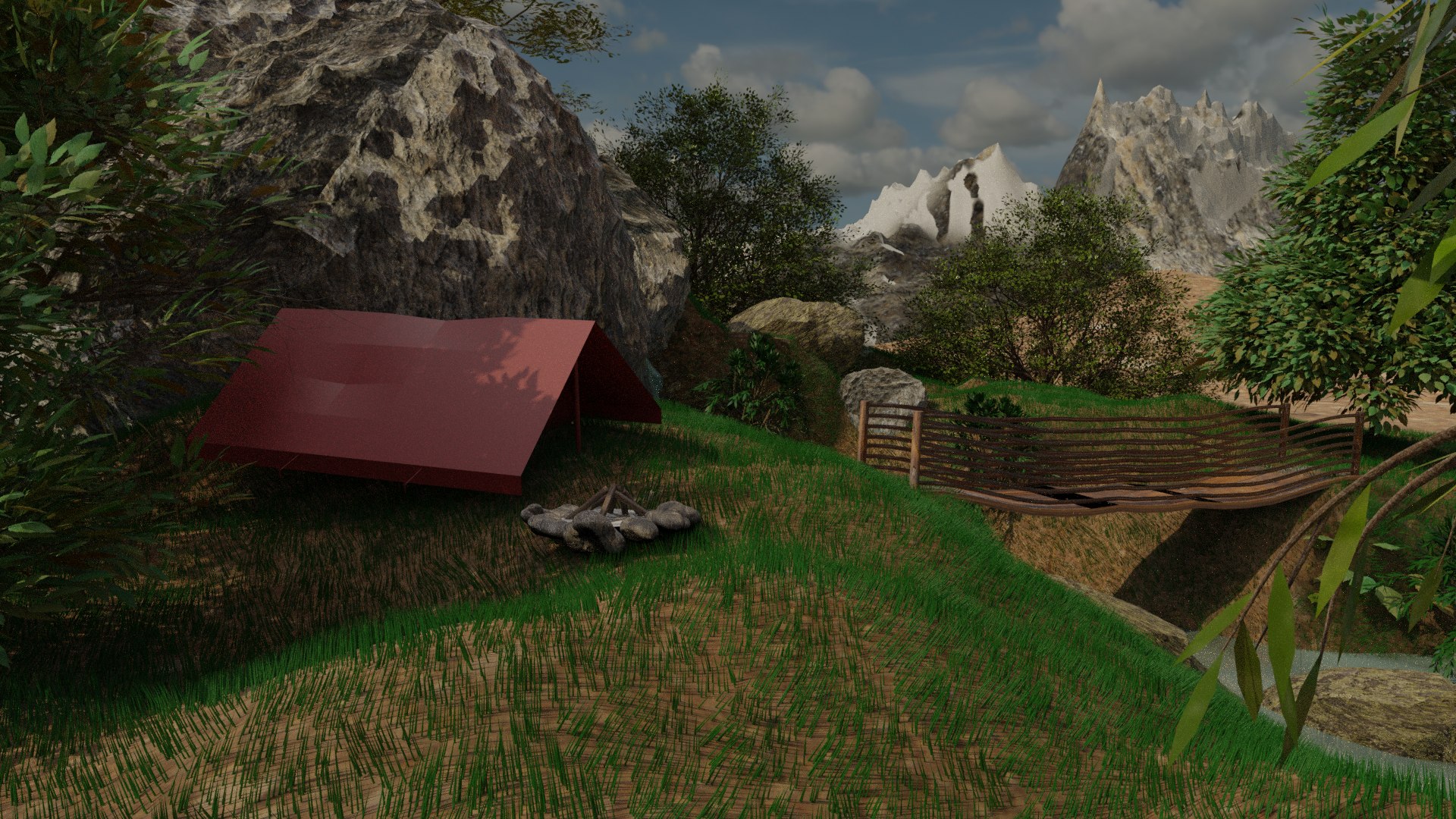 3D Forest Camping Model - TurboSquid 1574636