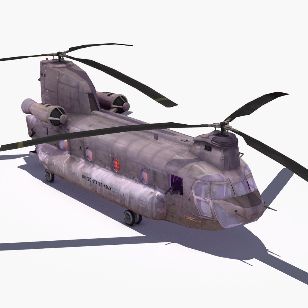 ch47f chinook army ch47 3d max