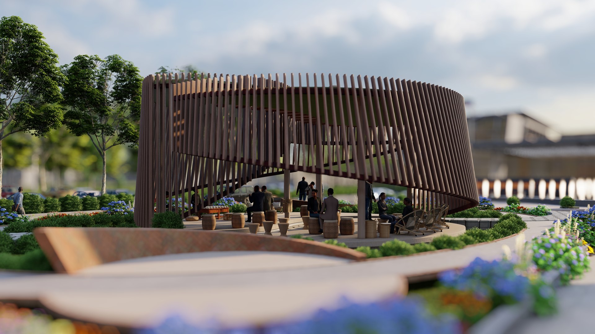 3D Coffee Pavilion - TurboSquid 2121340