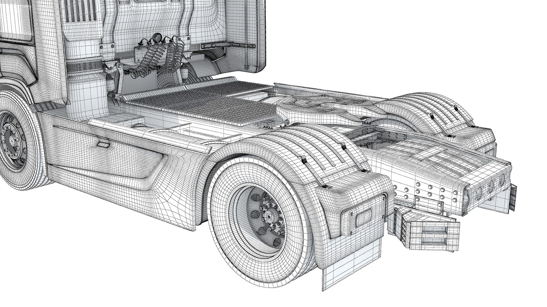 3D Generic Semi Truck - TurboSquid 2146684