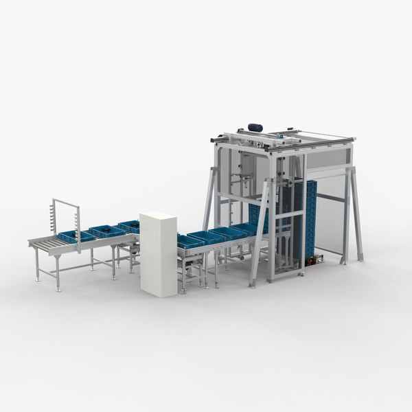 3D Automatic Plastic Case Stacker Machine model - TurboSquid 1960127