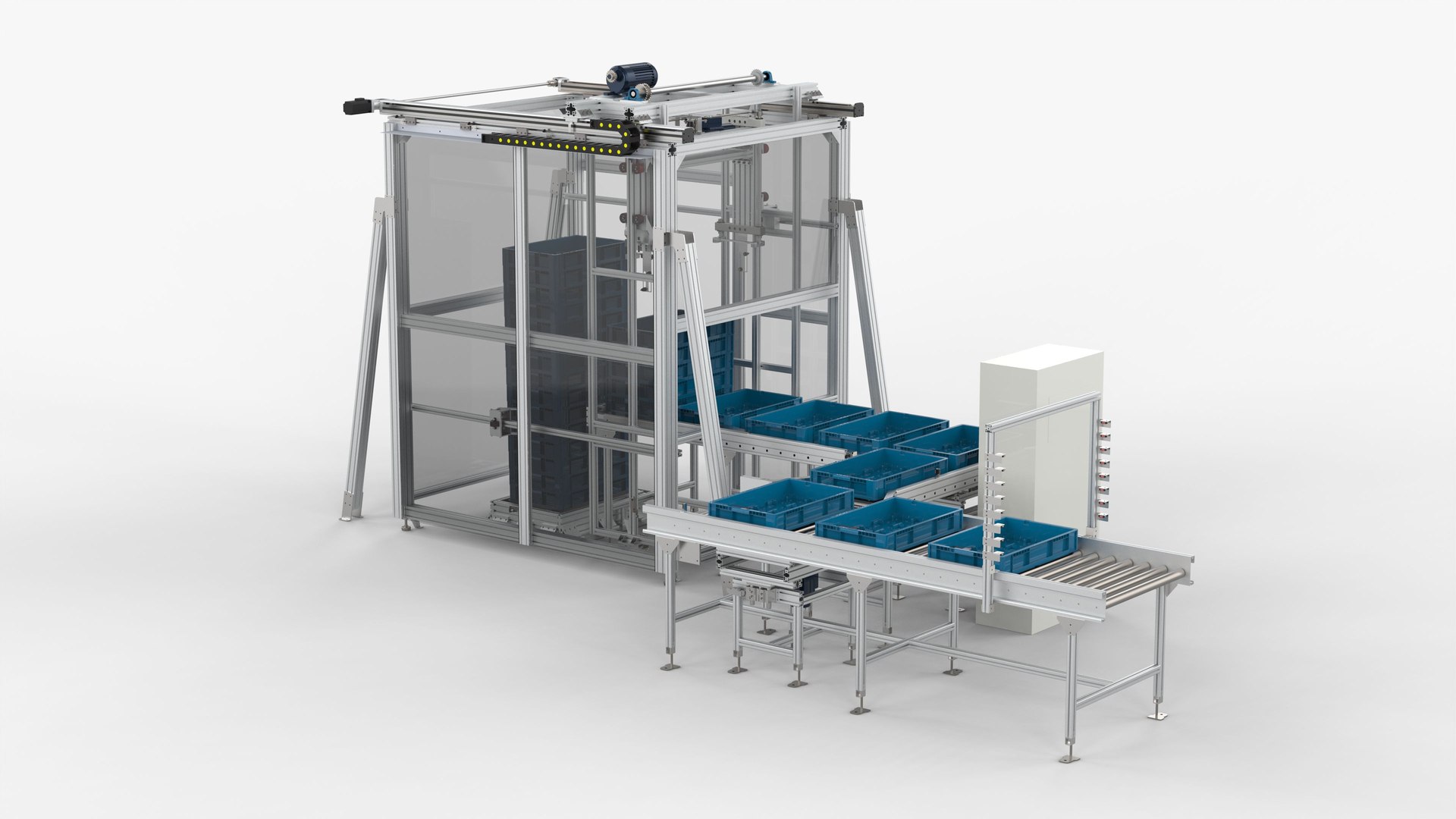 3D Automatic Plastic Case Stacker Machine Model - TurboSquid 1960127