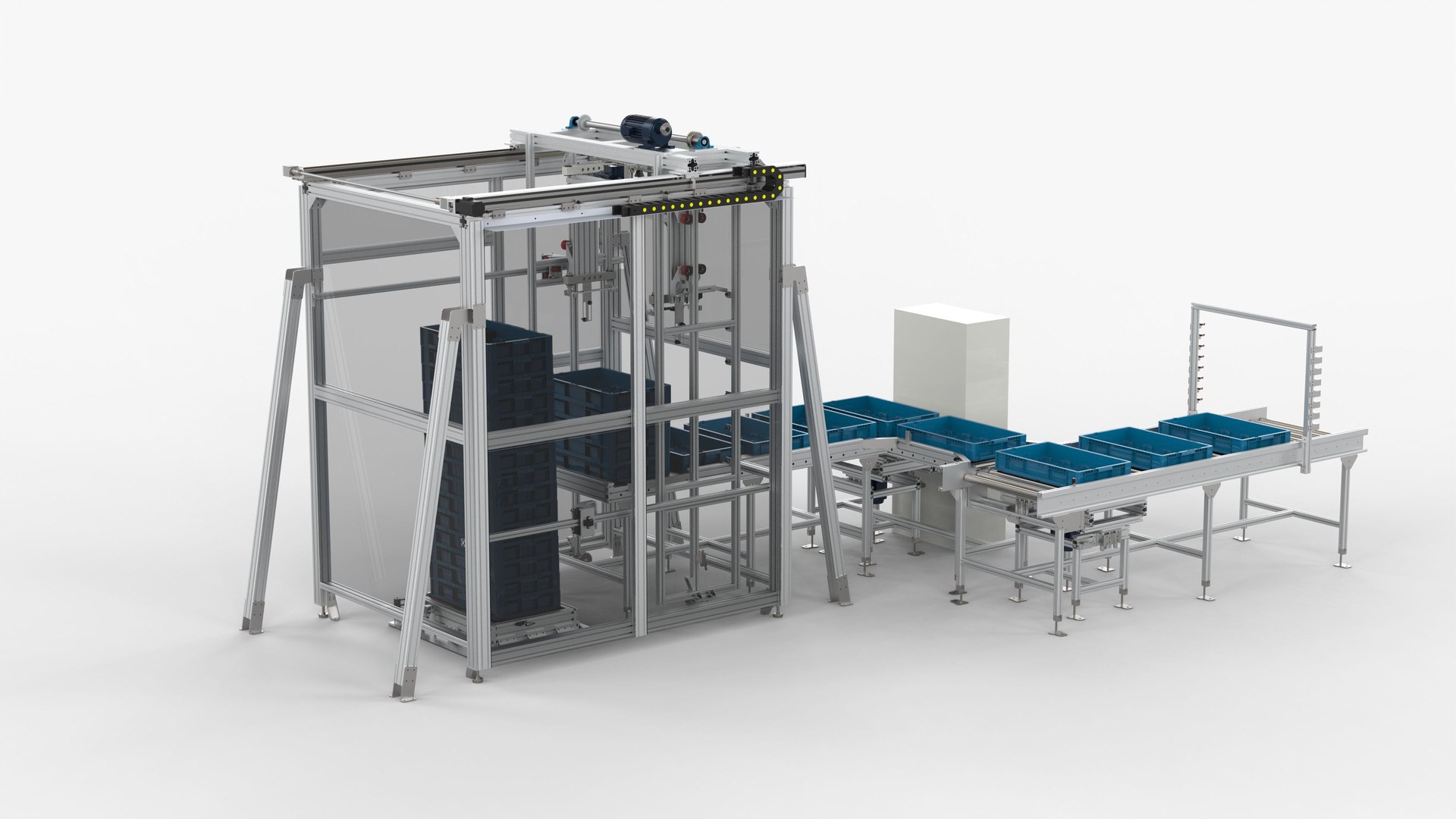 3D Automatic Plastic Case Stacker Machine Model - TurboSquid 1960127