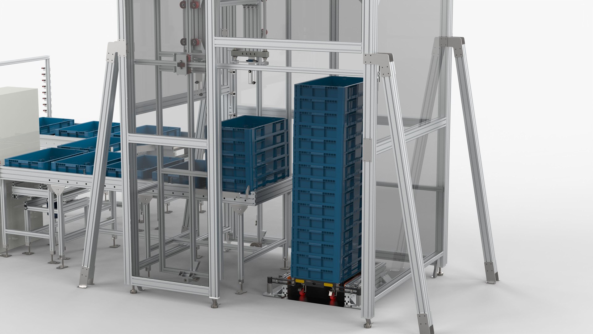 3D Automatic Plastic Case Stacker Machine model - TurboSquid 1960127