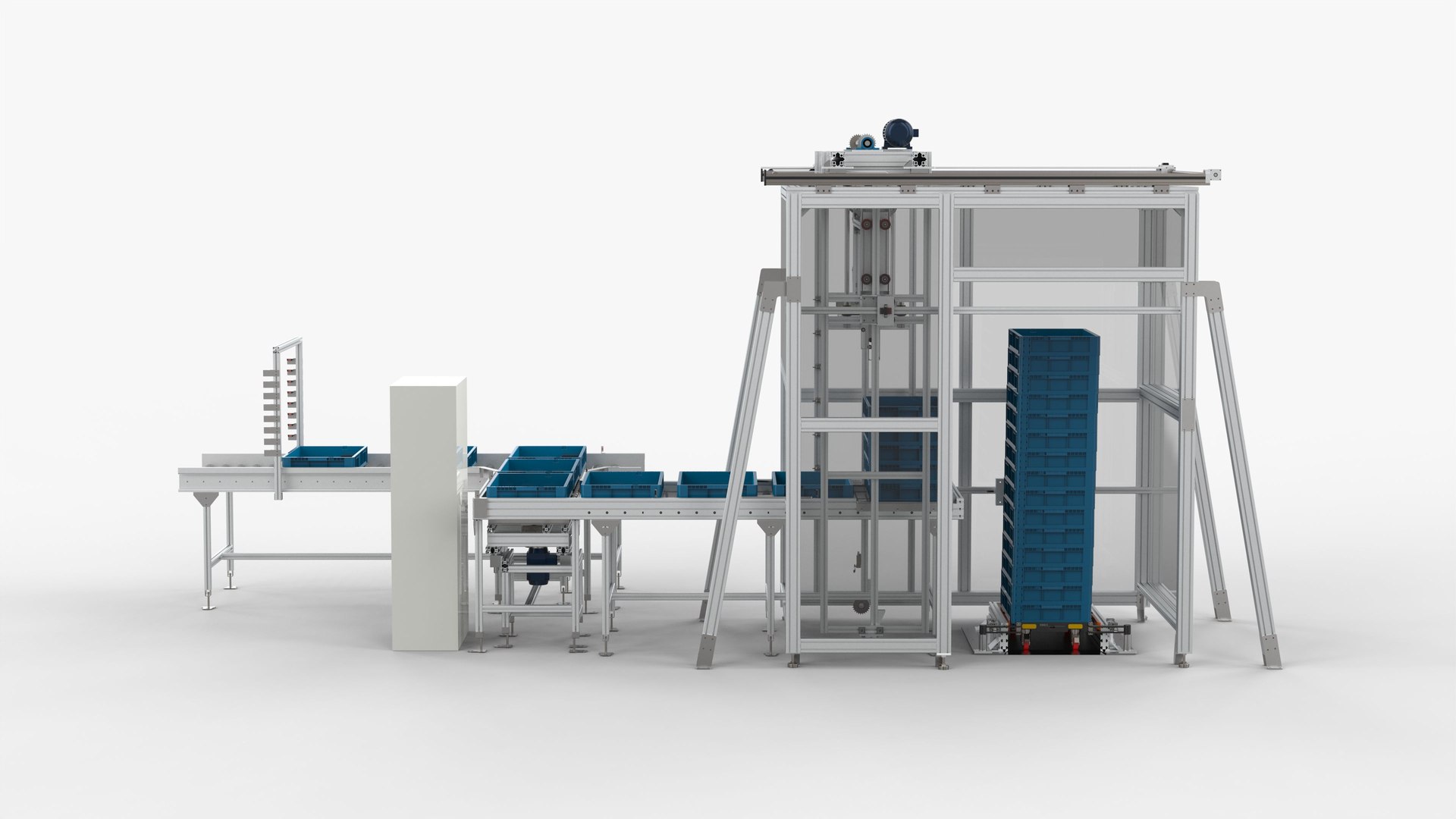 3D Automatic Plastic Case Stacker Machine Model - TurboSquid 1960127