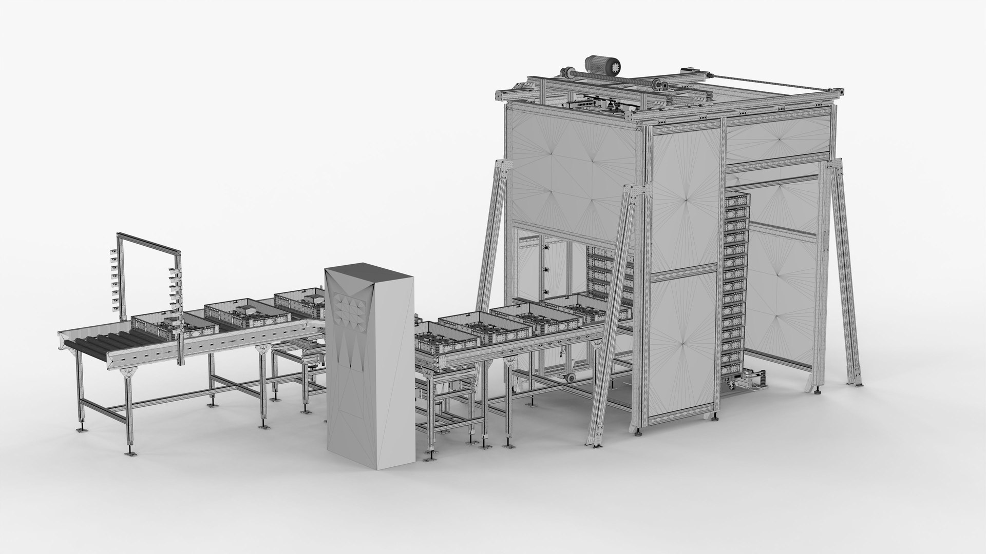 3D Automatic Plastic Case Stacker Machine Model - TurboSquid 1960127