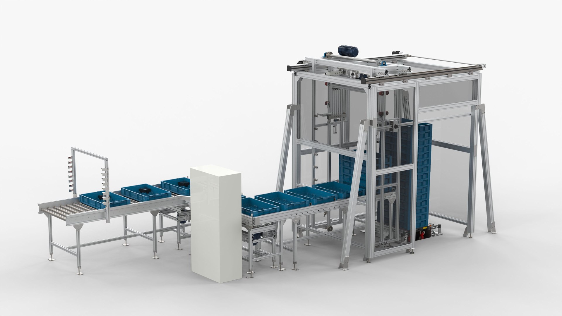 3D Automatic Plastic Case Stacker Machine Model - TurboSquid 1960127