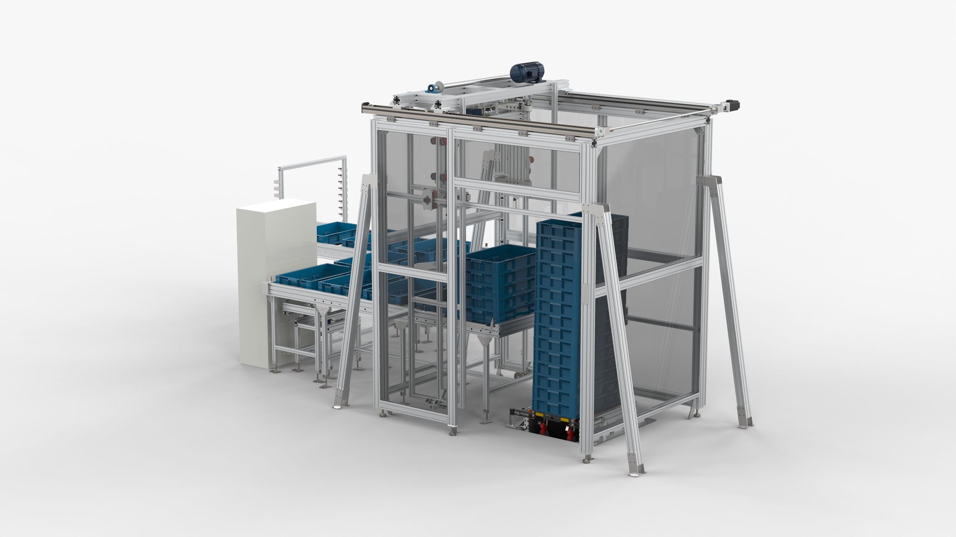 3D Automatic Plastic Case Stacker Machine Model - TurboSquid 1960127