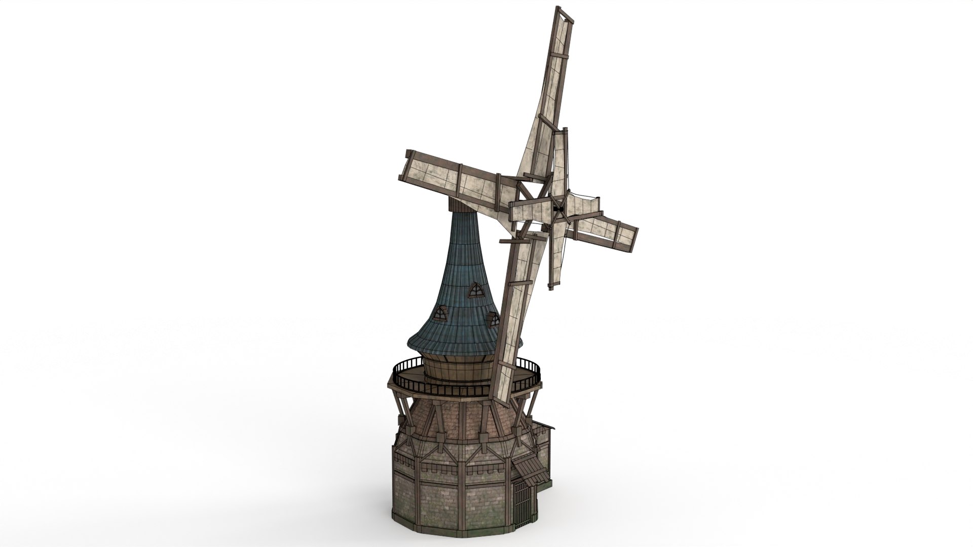 3D Old Windmill Model - TurboSquid 1597738