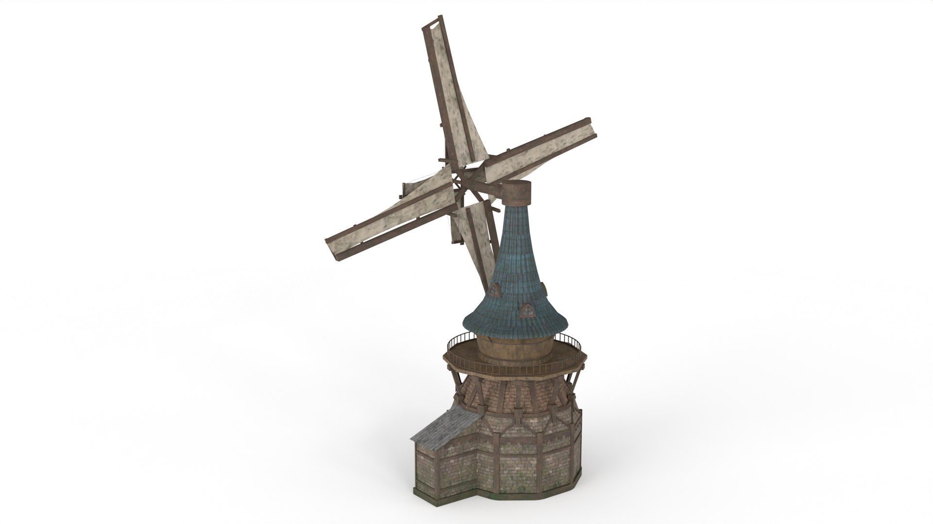 3D Old Windmill Model - TurboSquid 1597738