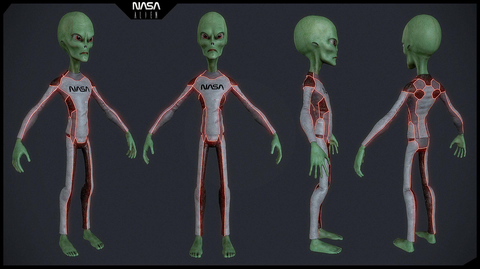 Nasa Alien Suite 3d Model