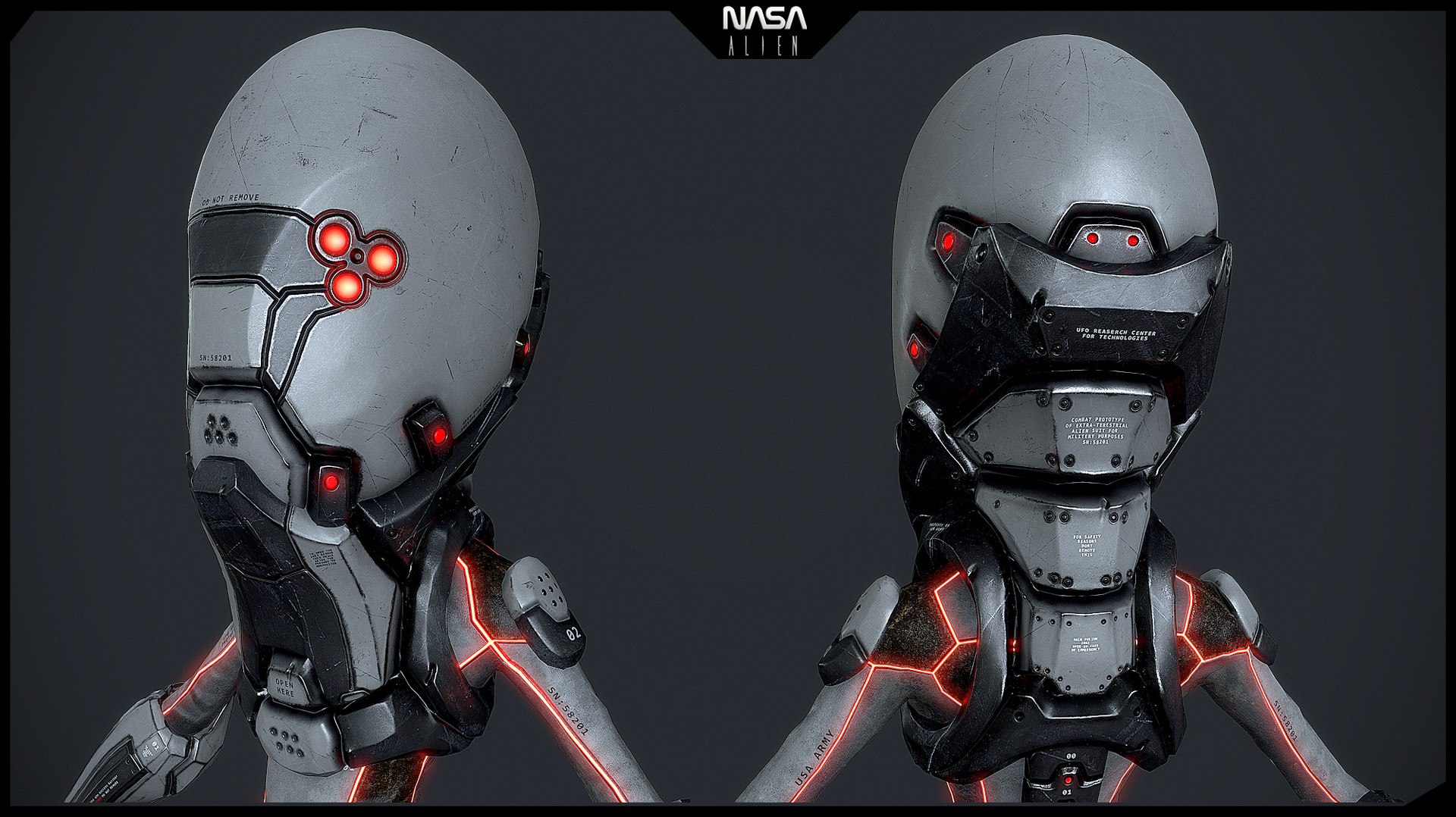 Nasa Alien Suite 3d Model