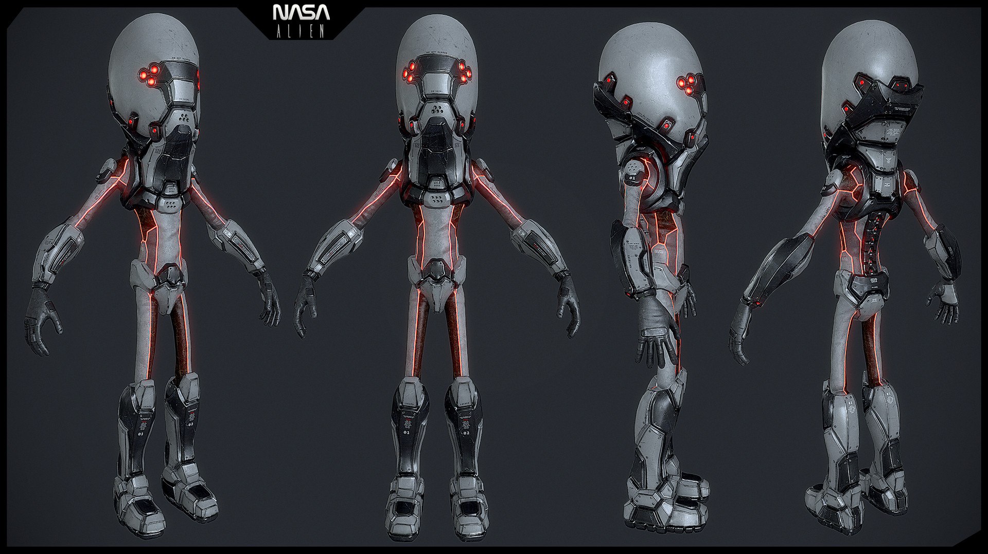 Nasa Alien Suite 3d Model