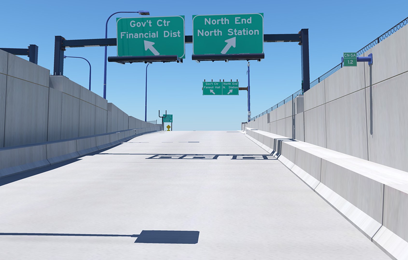 I-93 Exit Ramp Boston 3d Max
