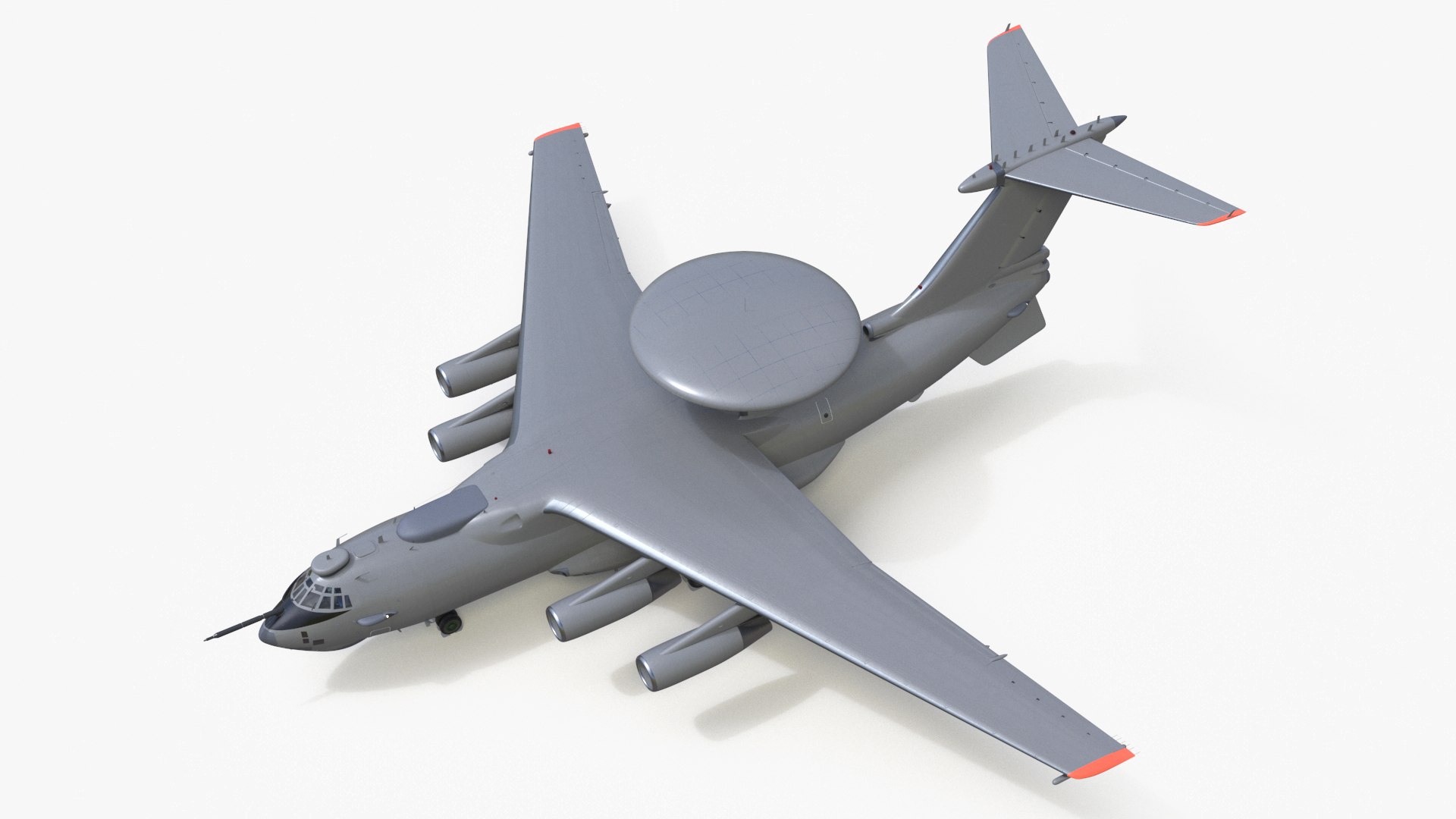 Early Warning Aircraft Gray Rigged 3D Model - TurboSquid 2369730