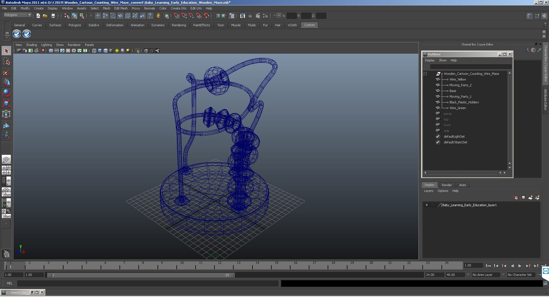 Wooden Cartoon Counting Wire 3D Model - TurboSquid 1375084