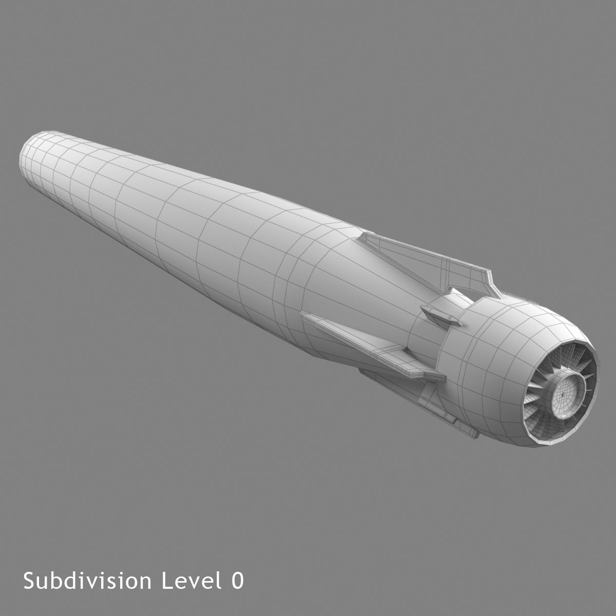 mk48 torpedo 3d model