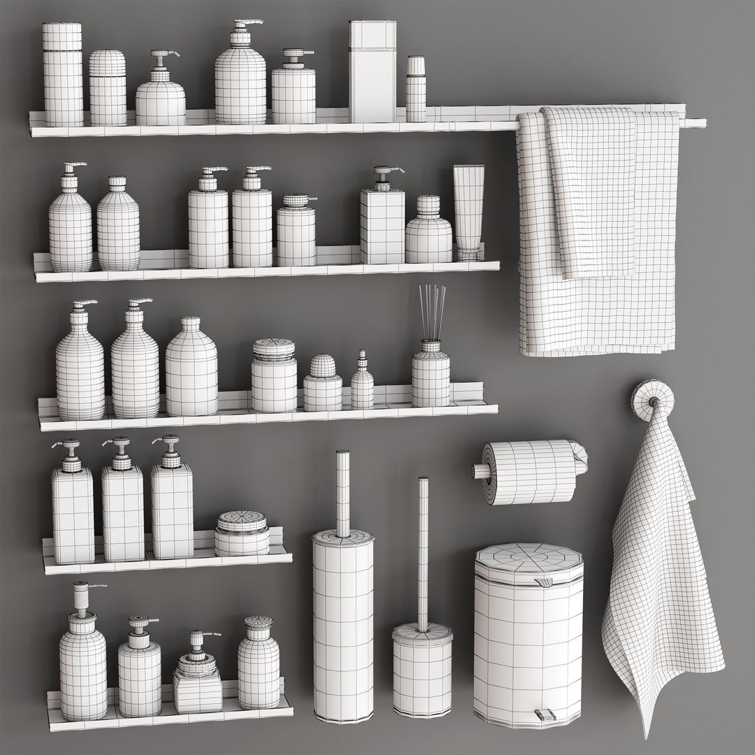 Bathroom Accessories 49 3D Model - TurboSquid 1956381