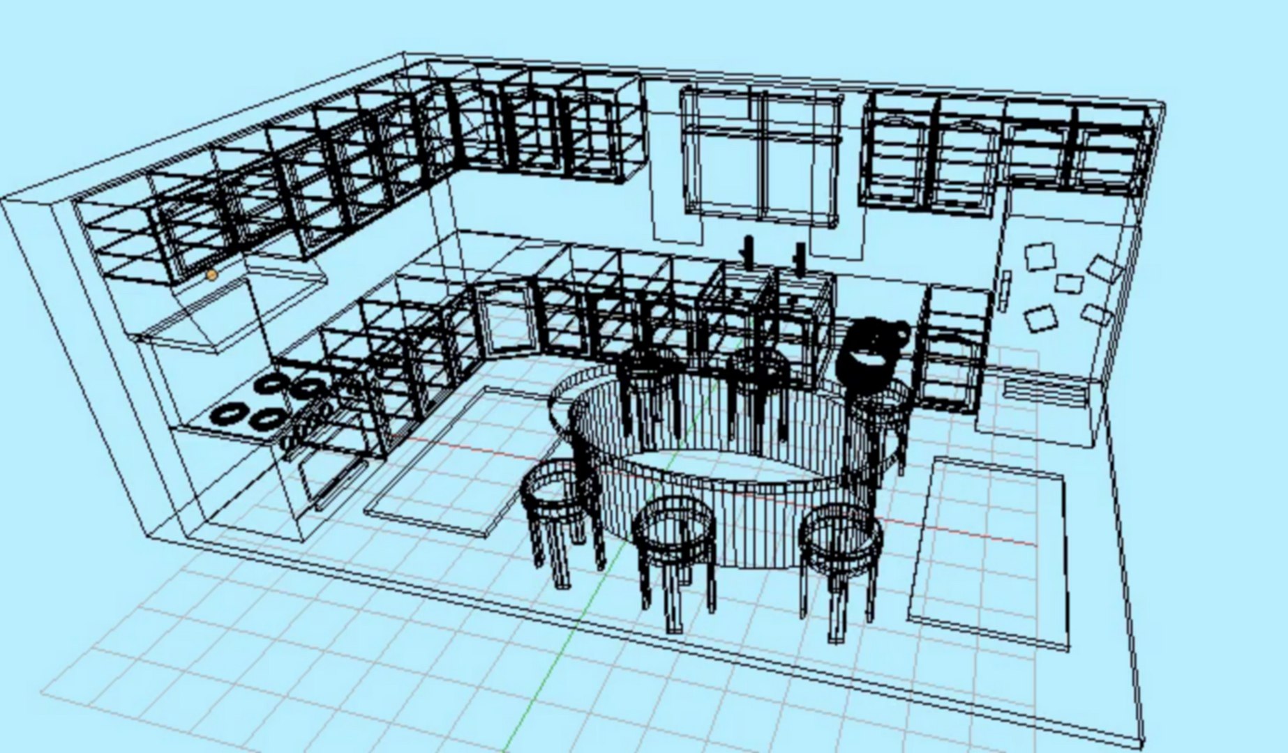 3D Low Poly Cartoon Kitchen 3D Model Model - TurboSquid 1862215