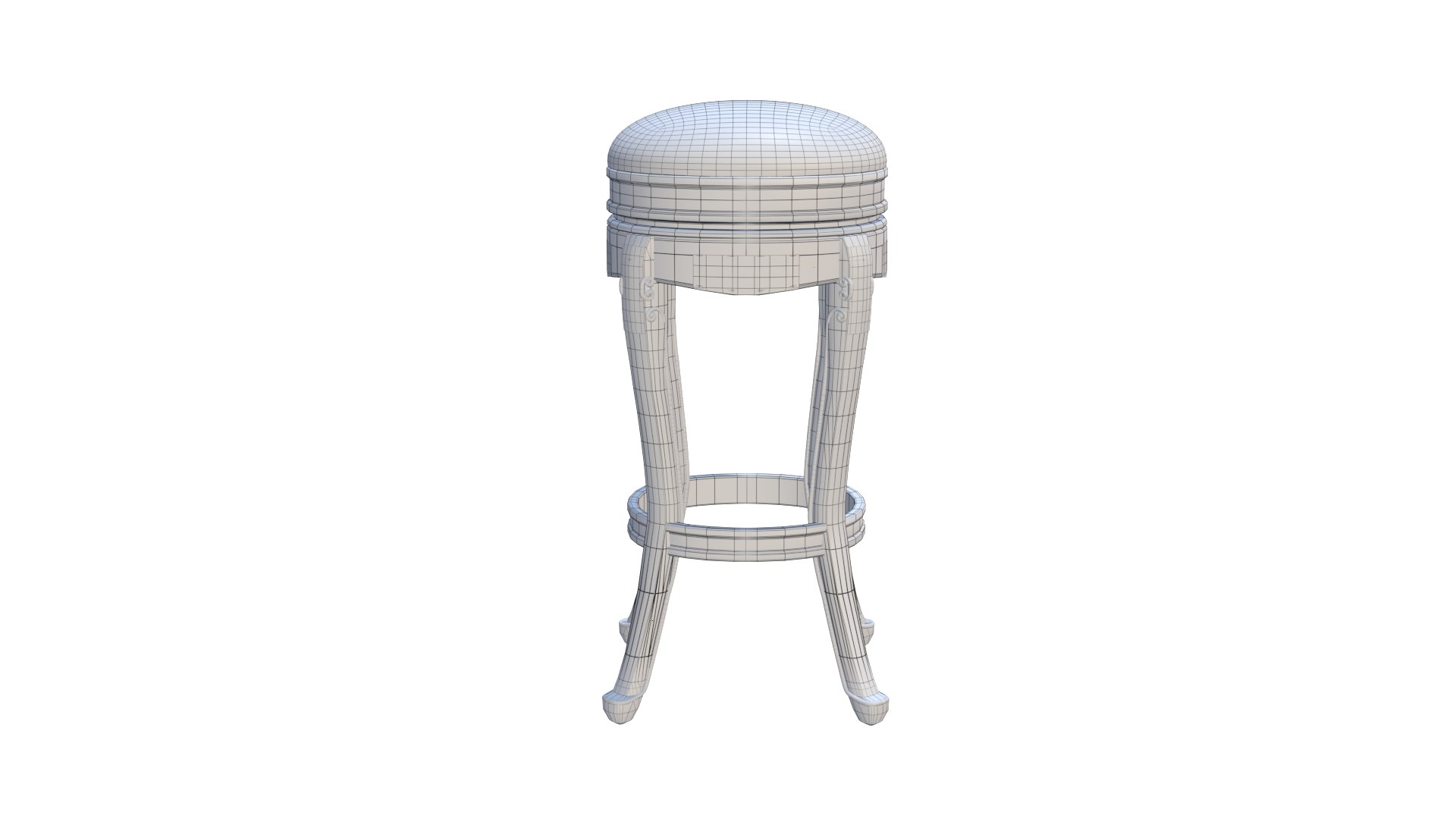 3D Low Poly Vintage Bar Stool 3D Model - TurboSquid 2300187