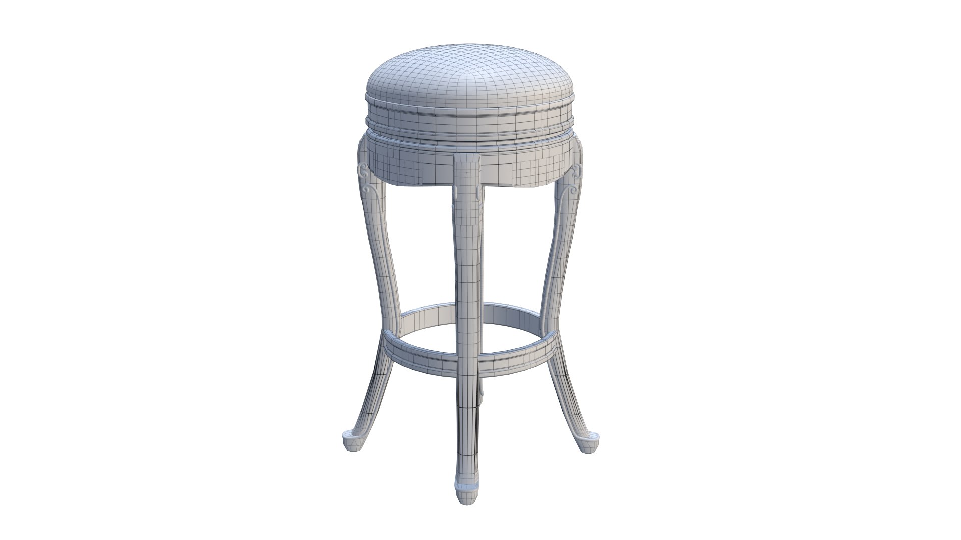 3D Low Poly Vintage Bar Stool 3D Model - TurboSquid 2300187