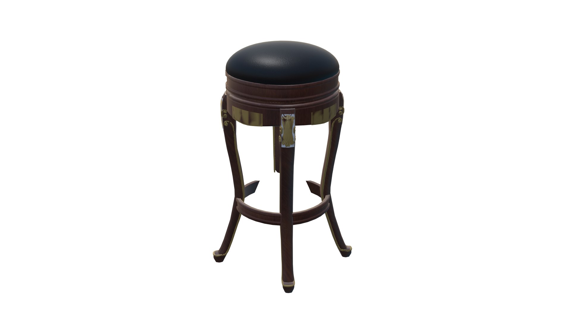 3D Low Poly Vintage Bar Stool 3D Model - TurboSquid 2300187