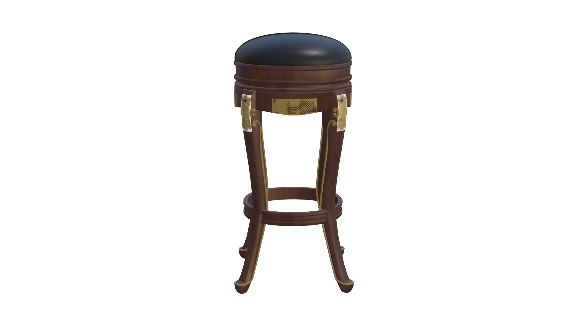 3D Low Poly Vintage Bar Stool 3D Model - TurboSquid 2300187